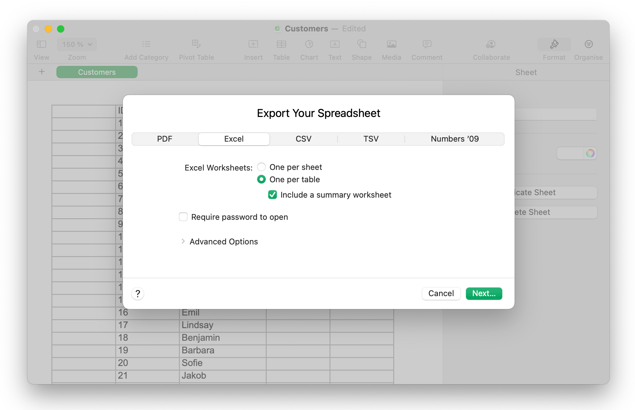 Genderize Names In A Numbers Spreadsheet Gender API Determines The 